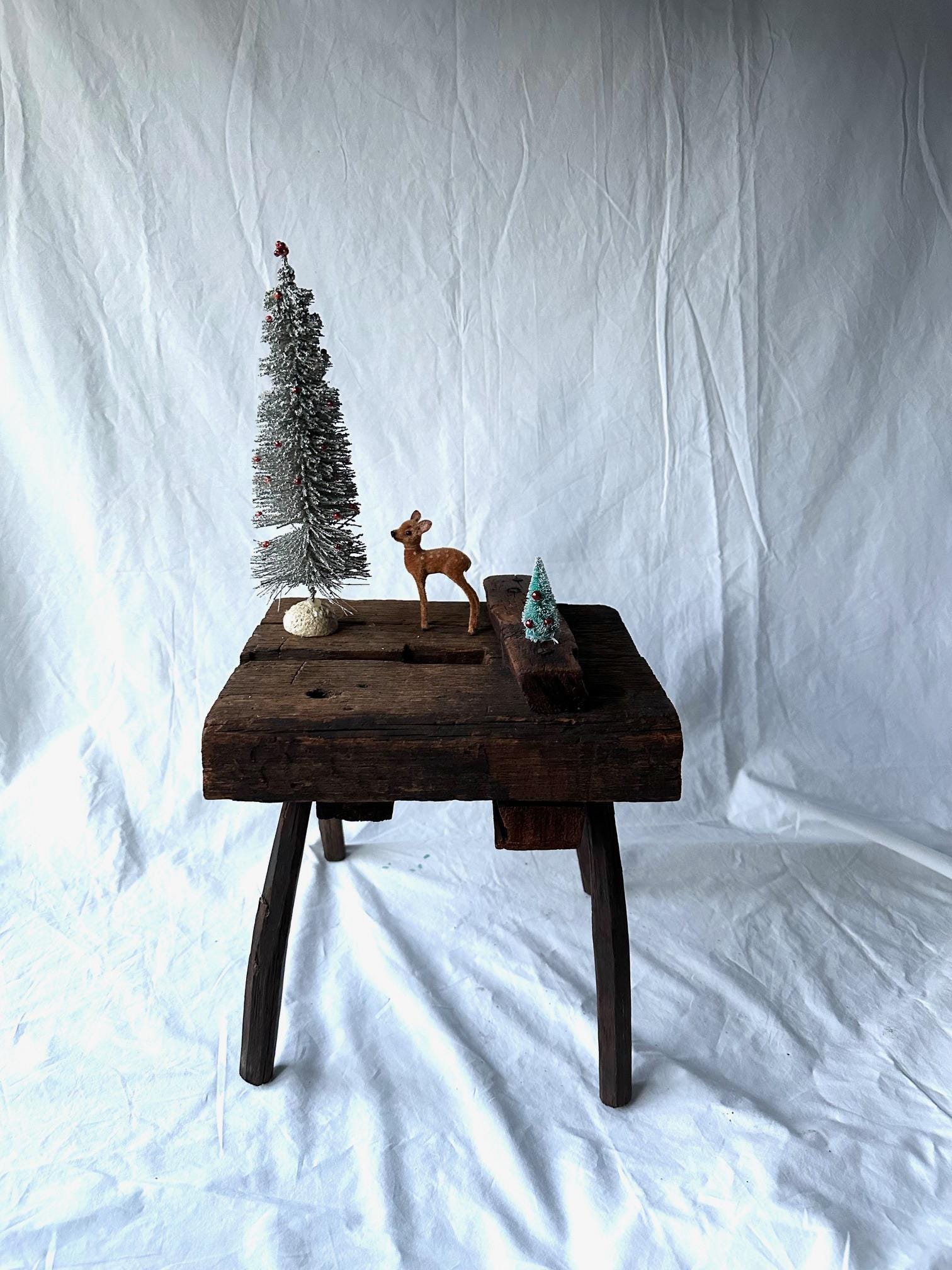 Antique Rustic Milking Stool-- Unique Pieces Hand-made and Little ...