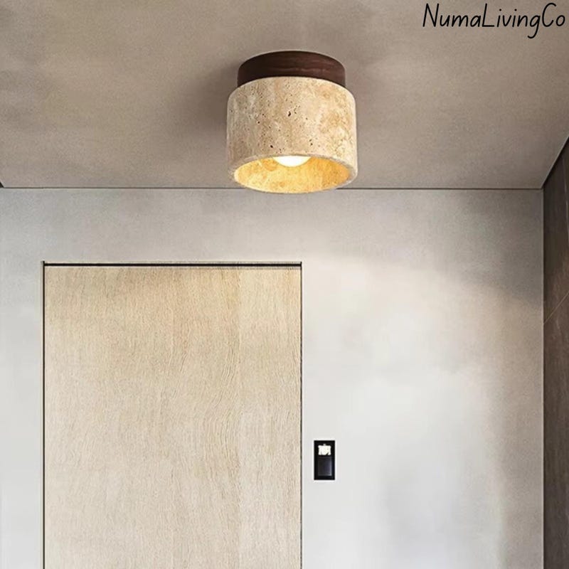Ceiling Light Travertine - Etsy UK