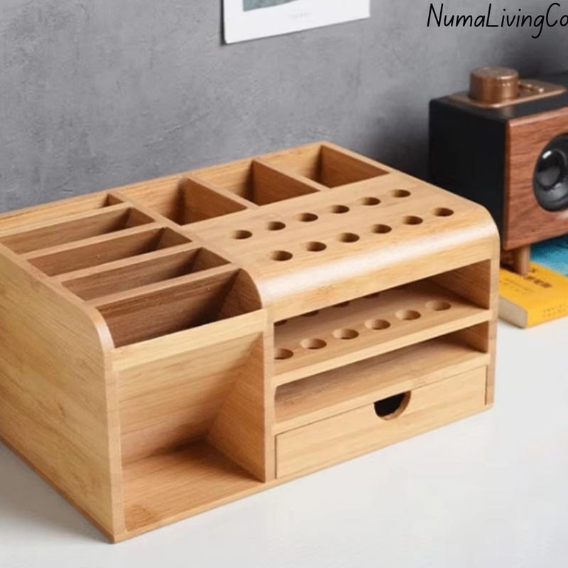 Wooden Desk Tidy - Etsy Australia