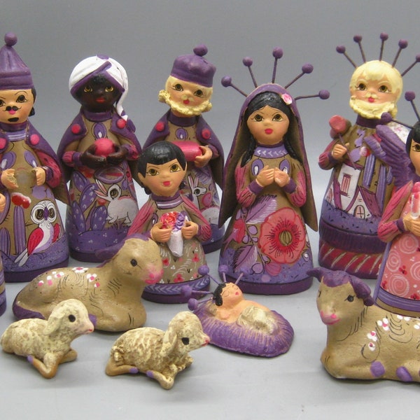 Pottery Nativity Set - Etsy