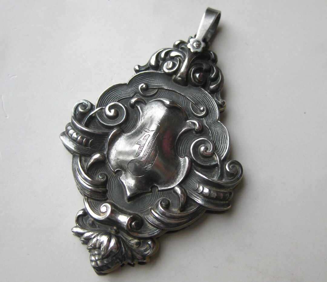 Antique Victorian Sterling Silver Dance Card Vintage Chatelaine ...