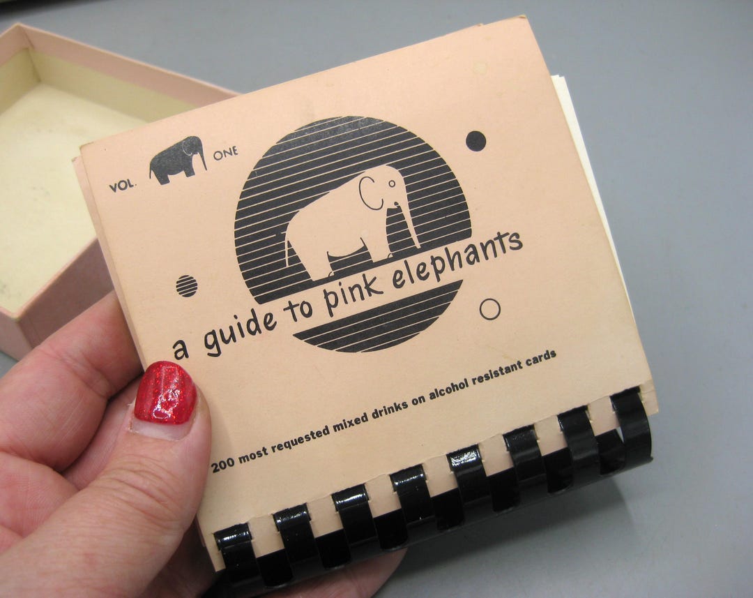 Vintage 50s Guide to Pink Elephants Home Bartender Bar Guide Cocktail ...