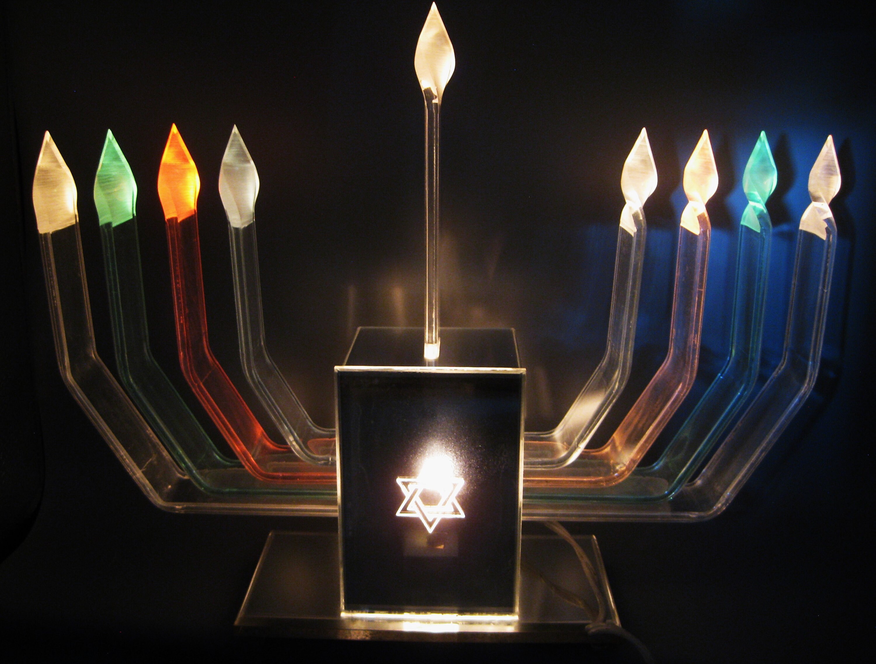 Lucite Electric Menorah