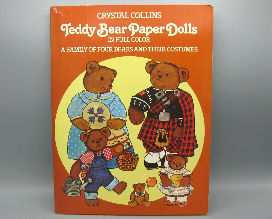 Vintage 1983 Crystal Collins Teddy Bear Paper Doll Unused Play Book - Etsy