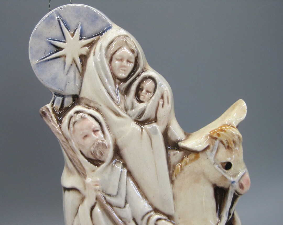 Vintage Ceramic Nativity Holy Family Duncan Enterprises Christmas Tree ...