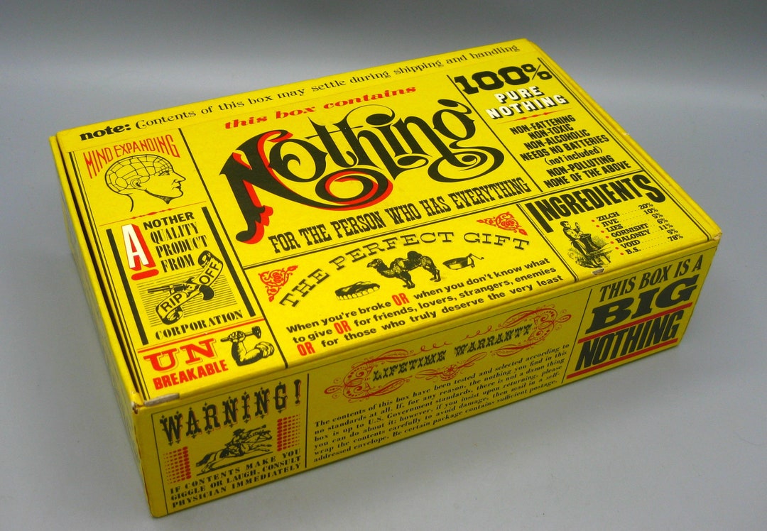 Vintage 1976 Freelance Cigar Box of Nothing Novelty Gag Gift for the ...
