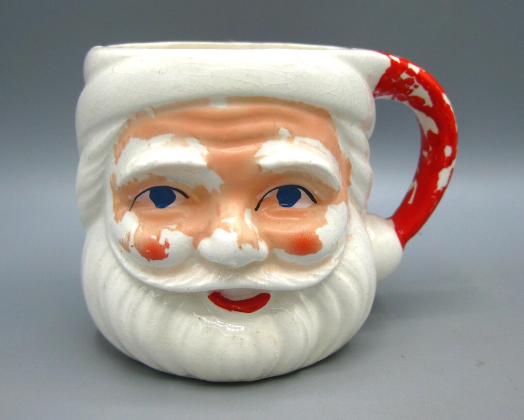 Vintage 60s Santa Claus Ceramic Christmas Party Novelty Mug Cup - Etsy