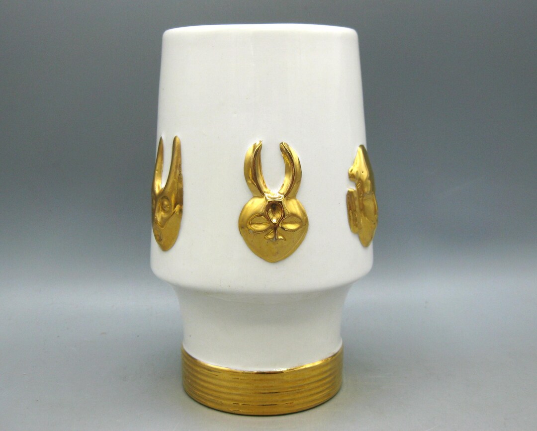 Vintage Tiki Farm Trader Vic's White & Gold Grog Tiki Mug Ceramic Cup ...