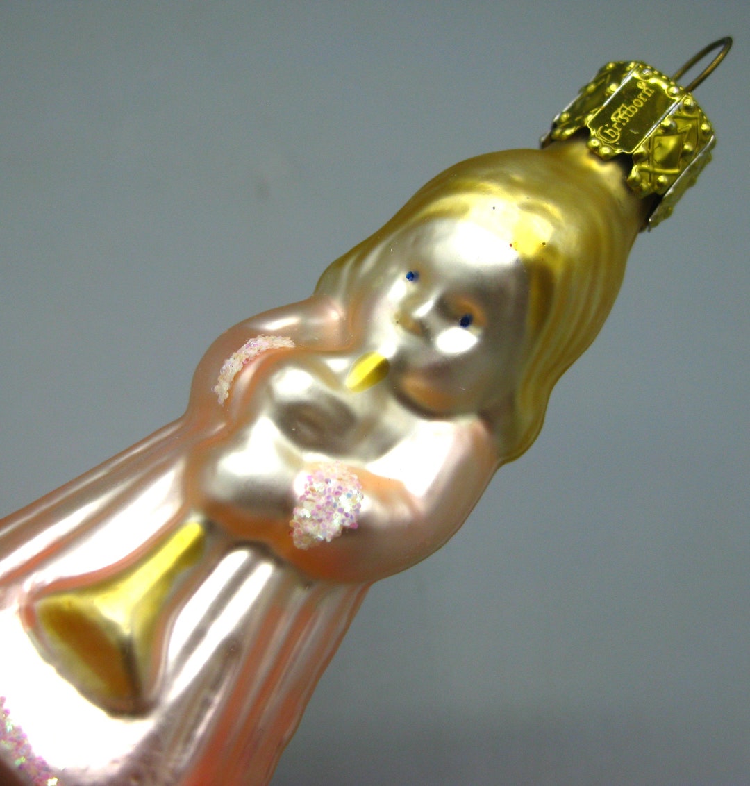Vintage 90s Christborn Victorian Angel German Glass Christmas Tree ...