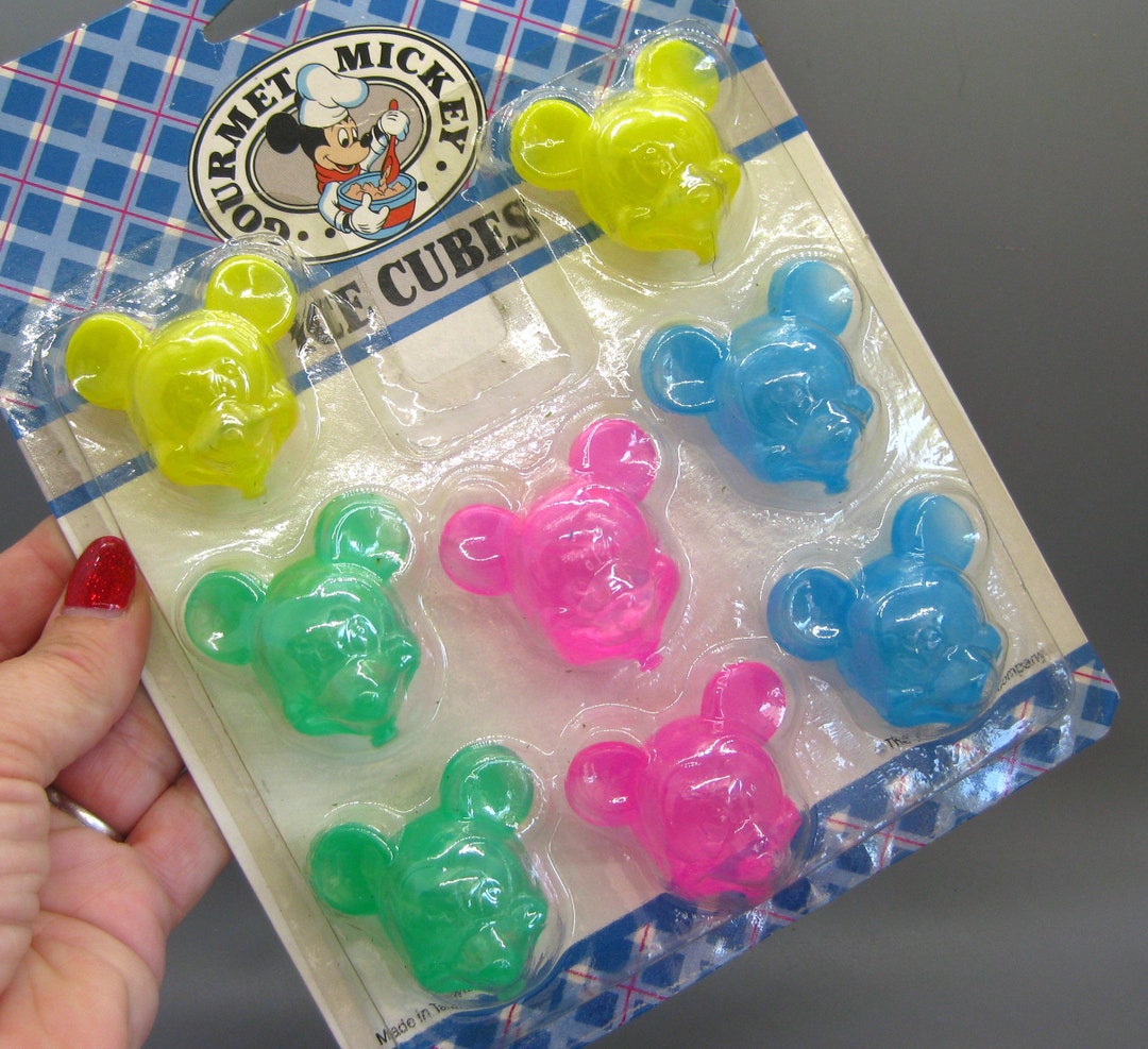 8 Vintage 90s Mickey Mouse Walt Disney Reusable Novelty Plastic Ice ...