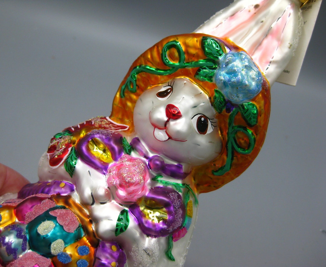 Vintage 1996 Christopher Radko Rosie Rosey O'hare Easter Bunny Rabbit ...