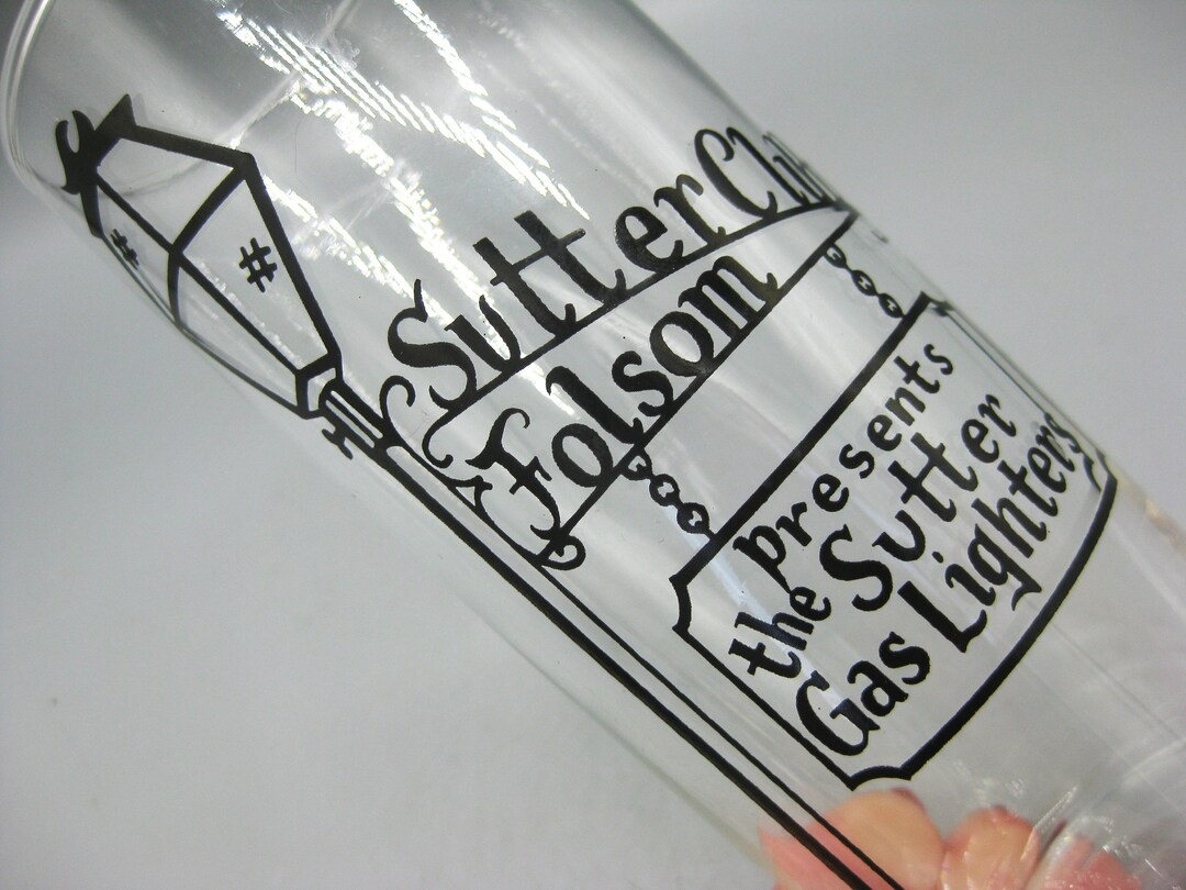 Vintage Sutter Club Folsom Cocktail Lounge Bar Glass California - Etsy