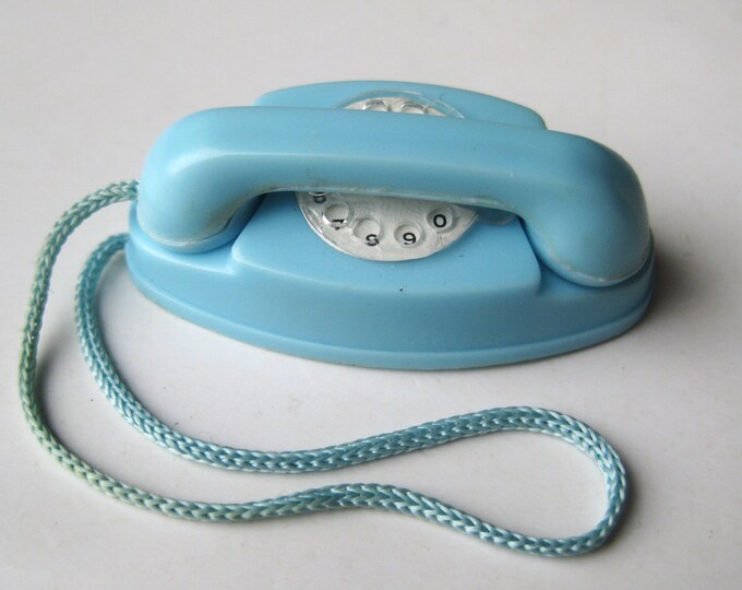 Vintage #1909 Mattel Barbie Skipper Blue Plastic Princess Rotary Phone ...