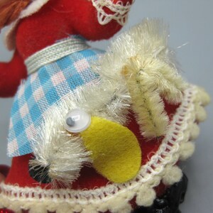 Vintage 60s Flocked Plastic Little Bo Peep Christmas Tree Ornament ...