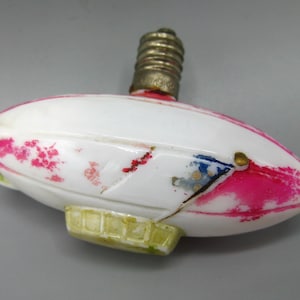 Vintage Figural Milk Glass Zeppelin C5 Electric Christmas Light Bulb ...