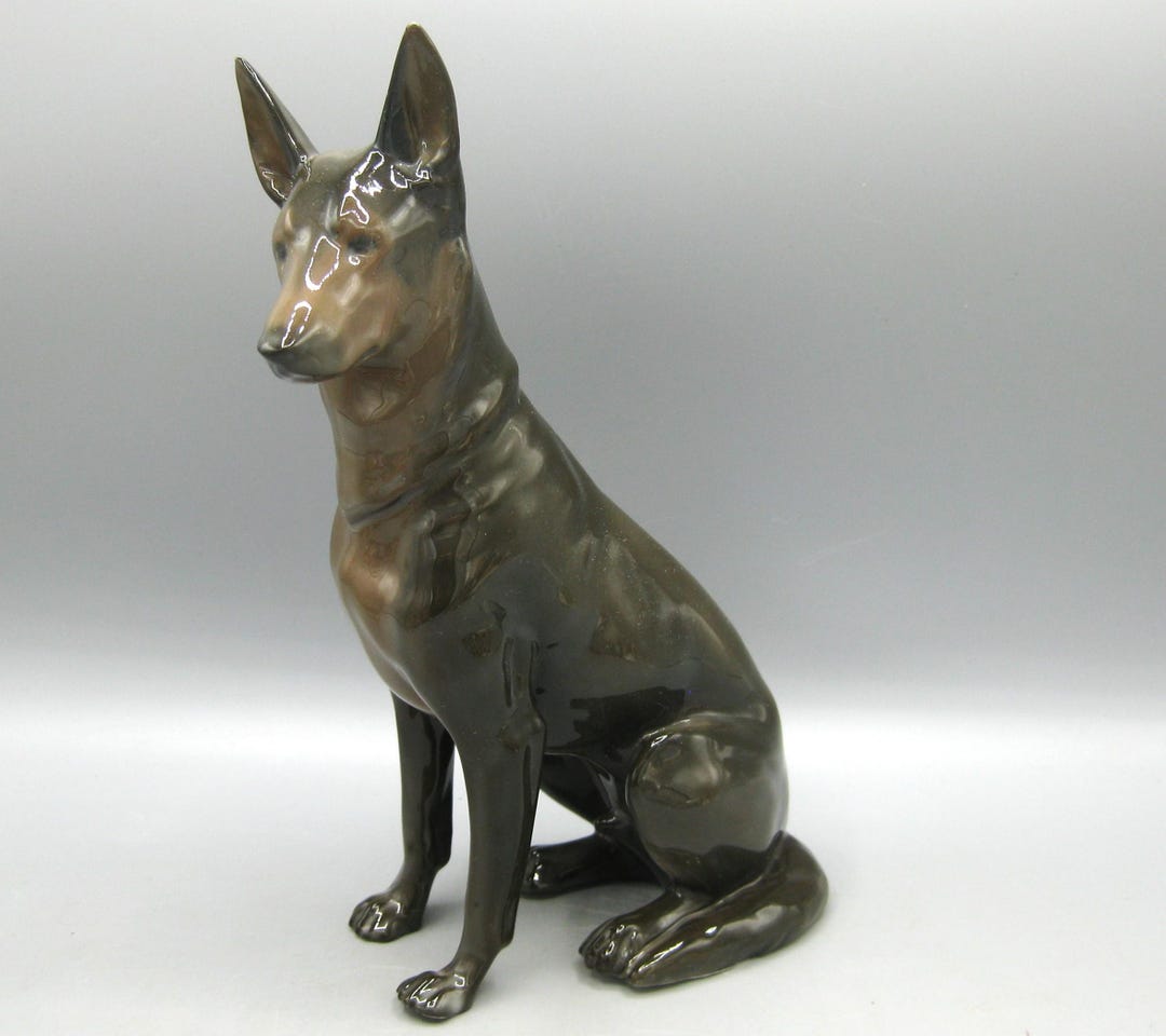 Vintage Rosenthal German Shepherd Dog Porcelain Figurine Sculpture ...
