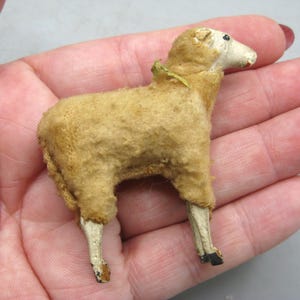 Vintage Putz Stick Leg Christmas Nativity Sheep Animal Miniature ...