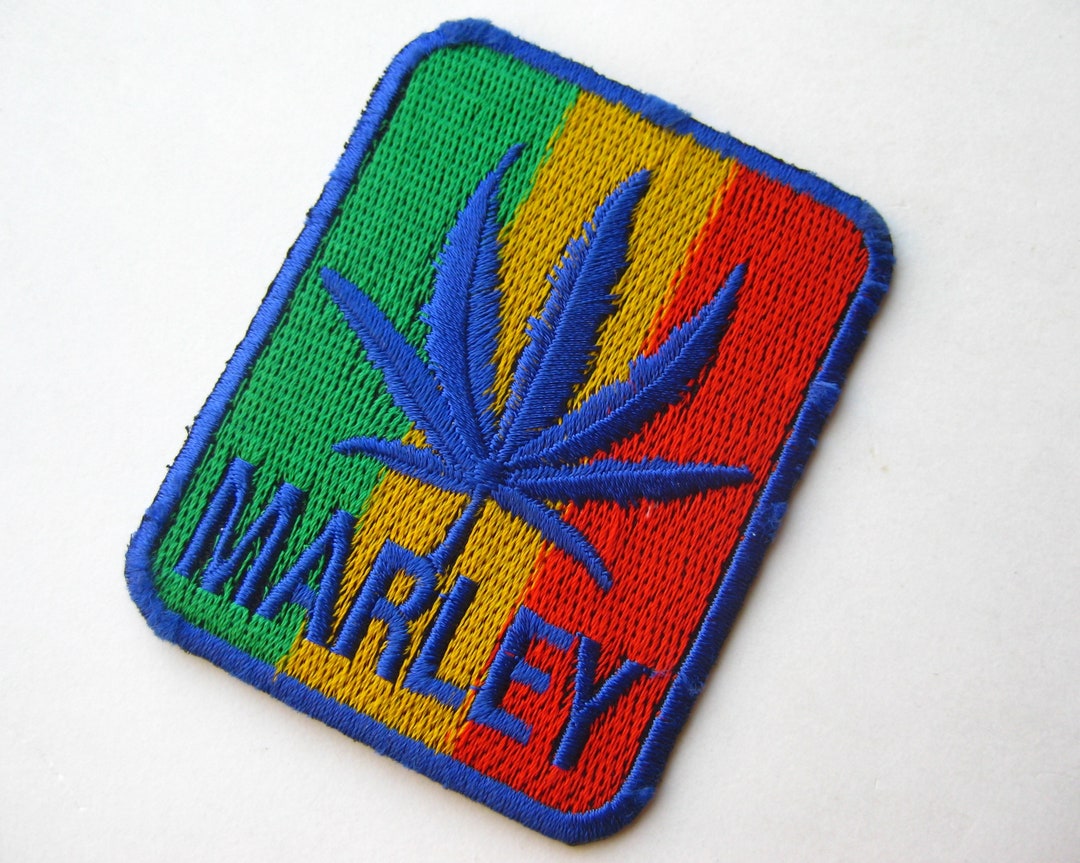 Vintage Bob Marley Marijuana Leaf Rastafarian Embroidered Jacket Hat Patch - Etsy