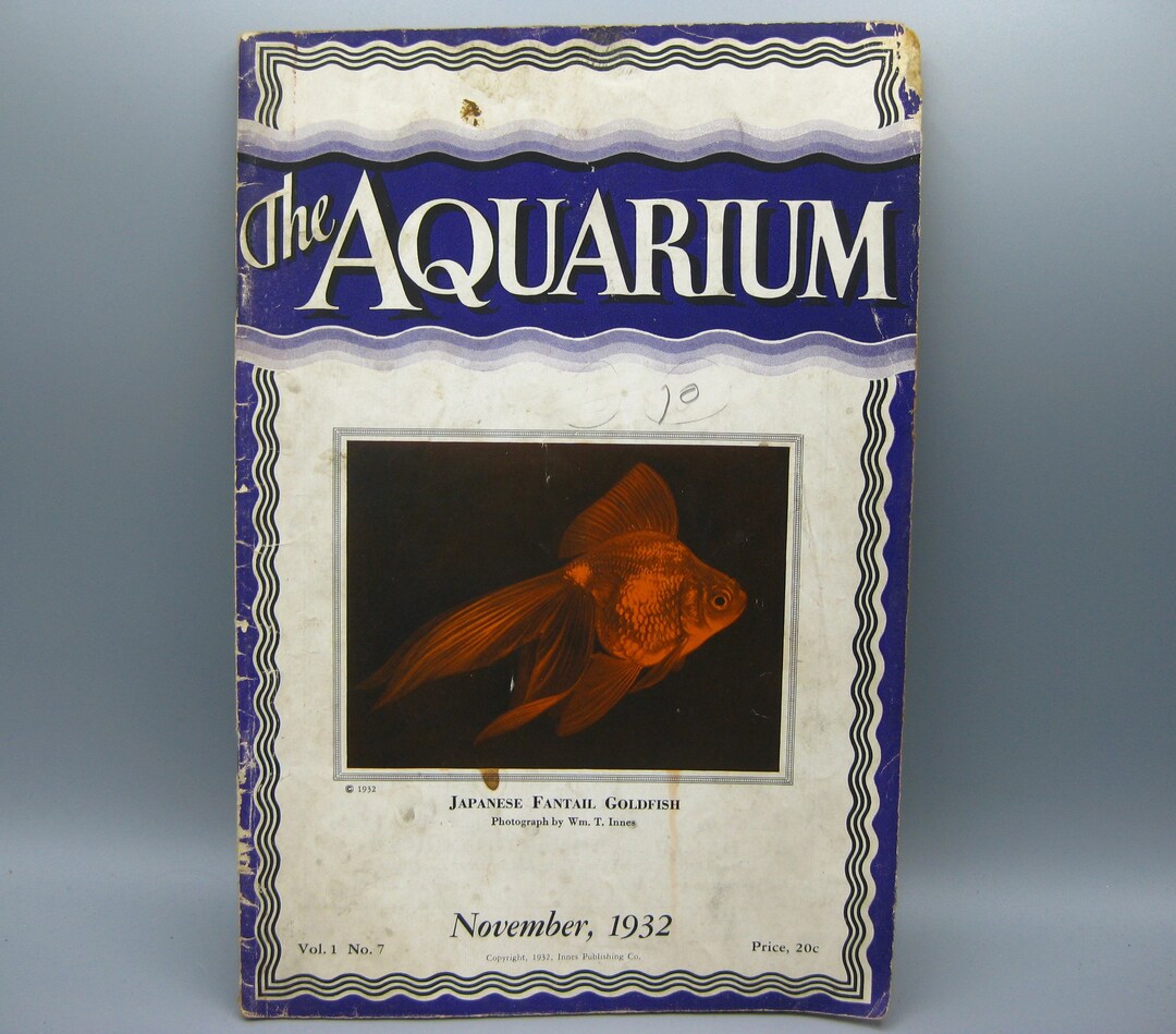 The Aquarium Magazine November 1932 Exotic Fish Vol. I No. 7 - Etsy