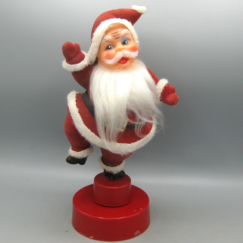 Flocked Santa - Etsy