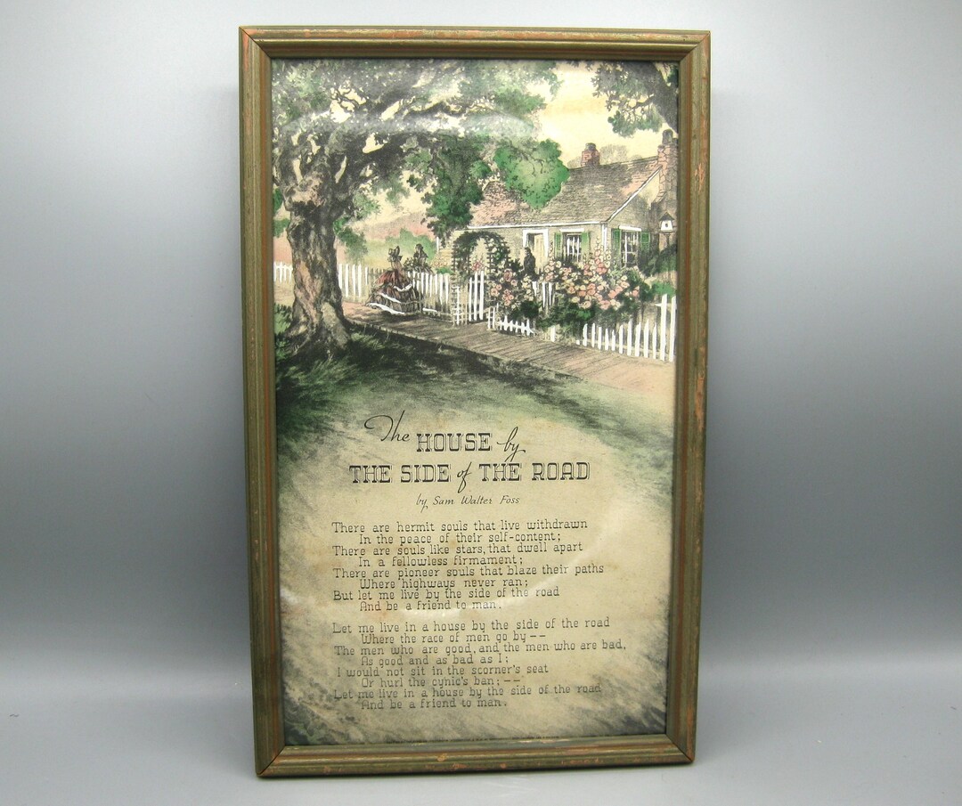 Buzza Motto Vintage 20s Art Deco Framed the House by the Side of the ...