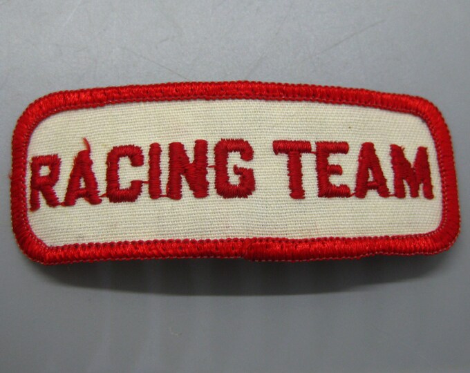 Vintage RACING TEAM Red & White Race Car Racing Embroidered Jacket Hat ...