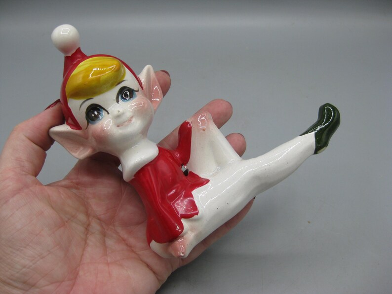 Vintage 50s Ceramic Geni Pixie Elf Genie Figurine - Etsy