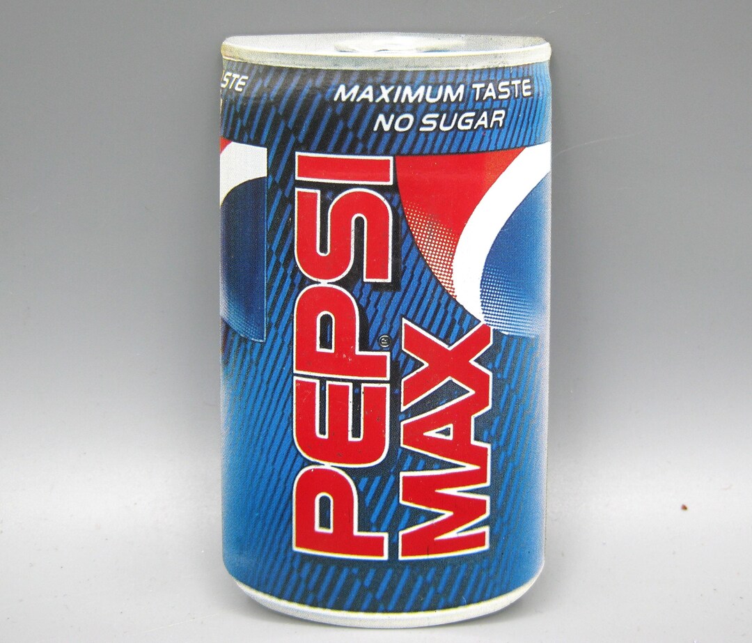 Vintage 90s Pepsi Max Cola Soda Can Refrigerator Fridge Kitchen Magnet ...