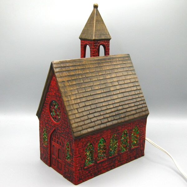 Lighted Ceramic Church - Etsy