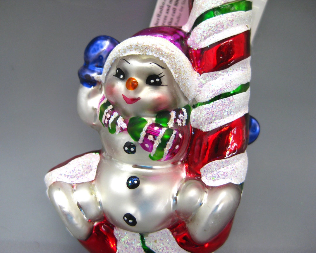 Vintage 2002 Christopher Radko Swingin' Chillin' Little Gems Snowman ...