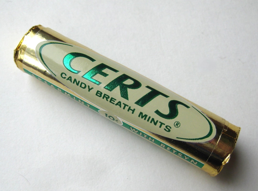 Vintage 50s 60s Unopened Certs Breath Mints Spearmint Retsyn Pack ...