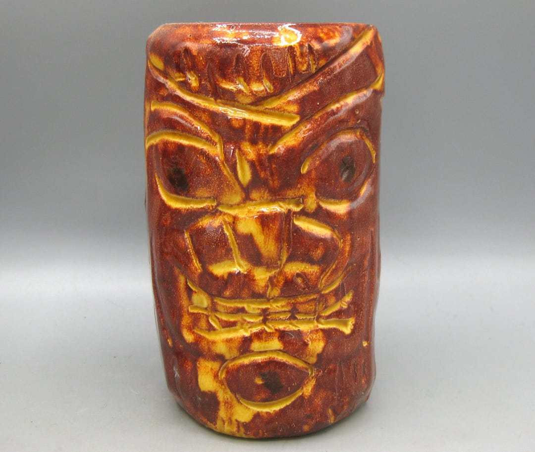 Vintage Tiki Mug Trader Vic's Waikiki Hawaii Ceramic Bar Grog Cup ...