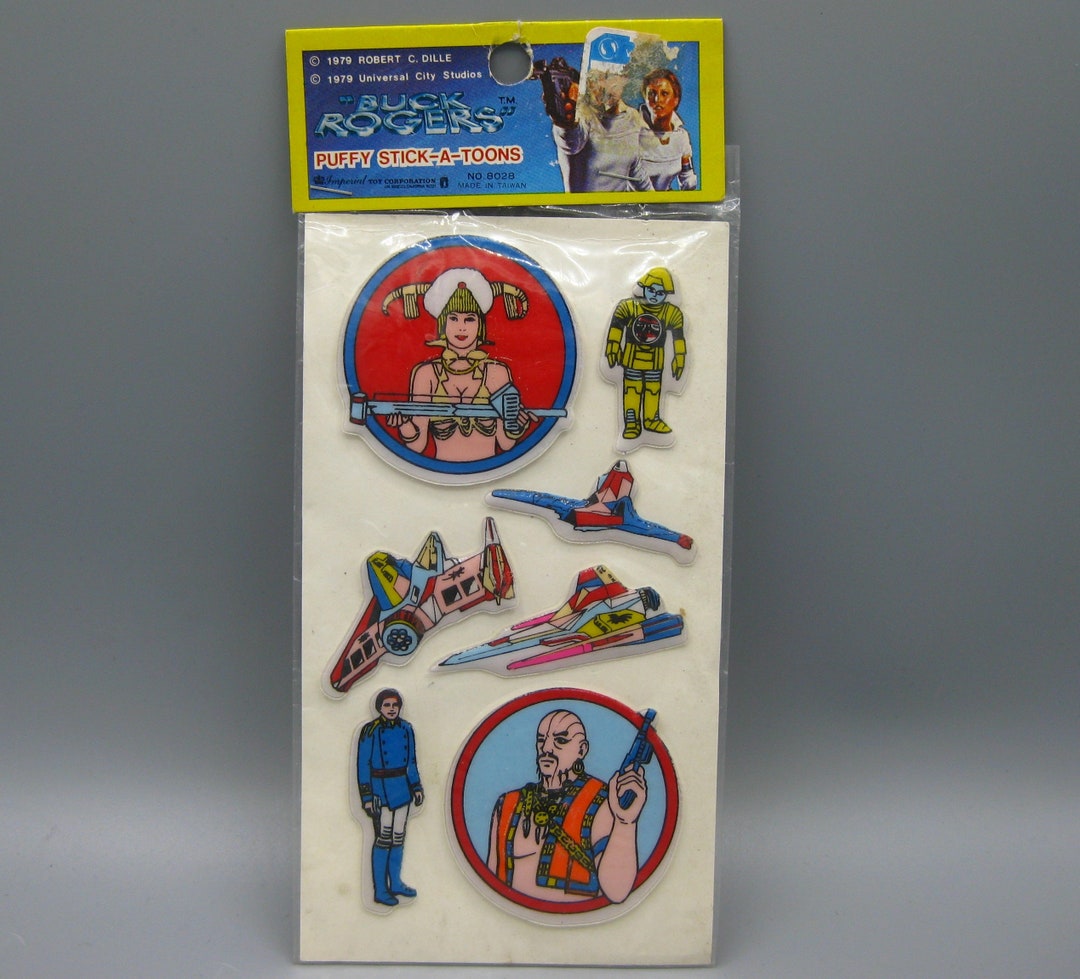 Vintage 1979 Buck Rogers Puffy Stick-a-toons Cartoon Stickers - Etsy