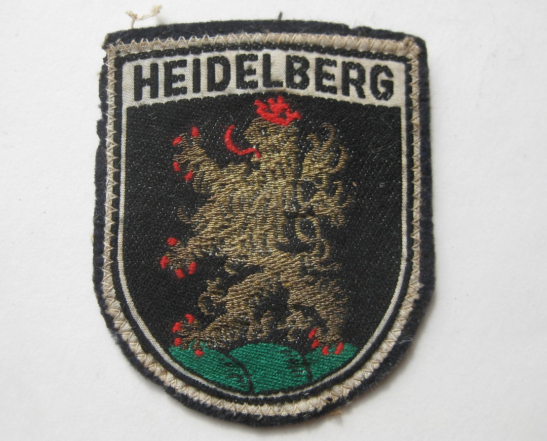 Vintage Heidelberg Germany Embroidered Black Felt Souvenir Jacket Patch Travel Badge Applique - Etsy