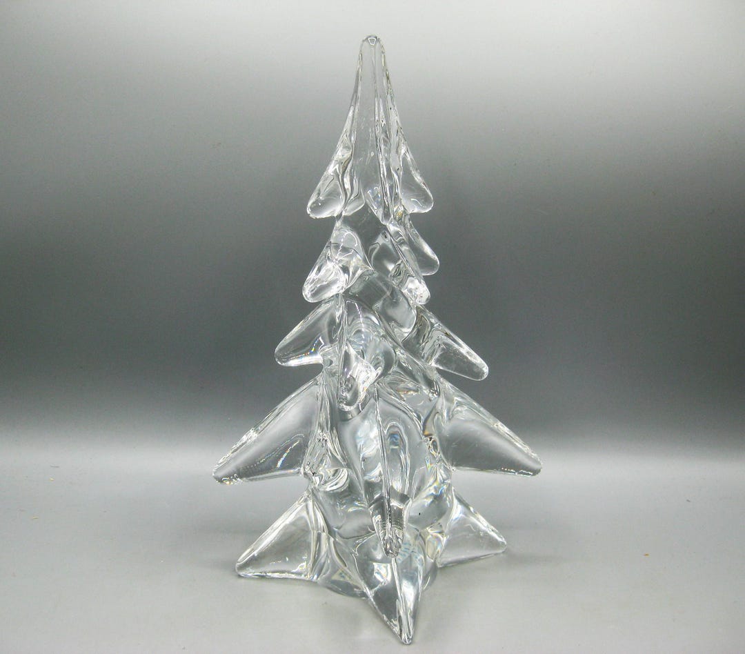 Vintage Sigma Tastesetter 95" Clear Glass Lead Crystal Christmas Tree ...