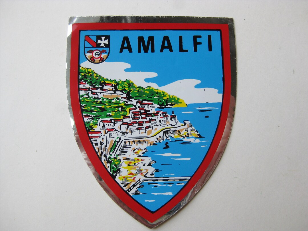 Vintage Amalfi Italy Italian Foil Label Sticker Decal - Etsy