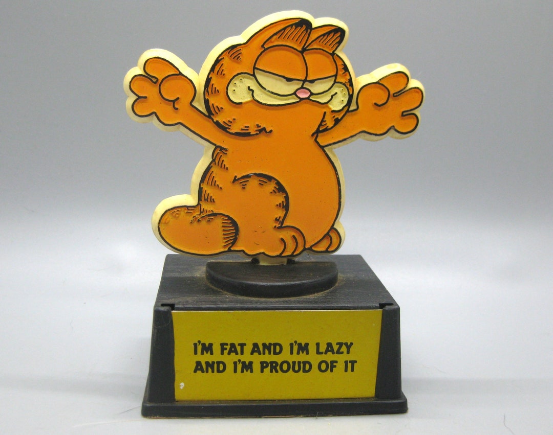 Vintage Garfield Plastic Aviva Trophy Award Figurine - Etsy