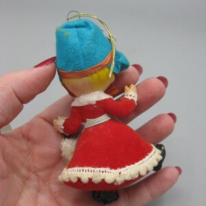 Vintage 60s Flocked Plastic Little Bo Peep Christmas Tree Ornament ...