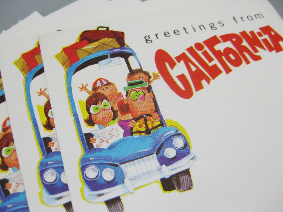 6 Vintage 70s Roth Greetings From California Blank Note Cards ...