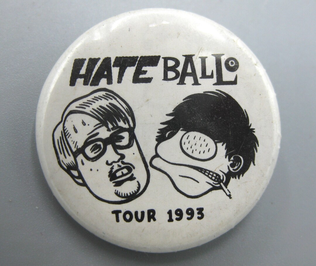 Vintage 90s Peter Bagge Daniel Clowes Hateball Tour 1993 Pin Button Pinback - Etsy