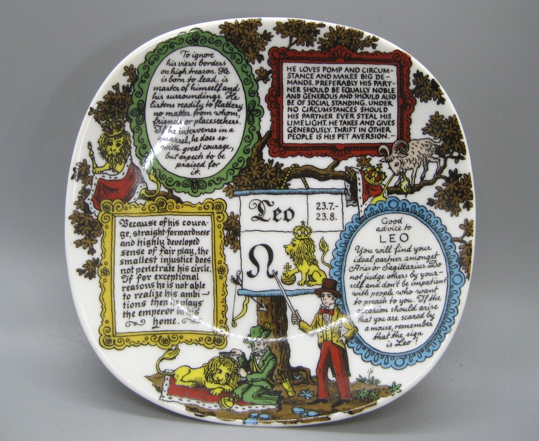 Vintage Elisabeth Liegl Leo Zodiac German Porcelain Trinket Dish - Etsy