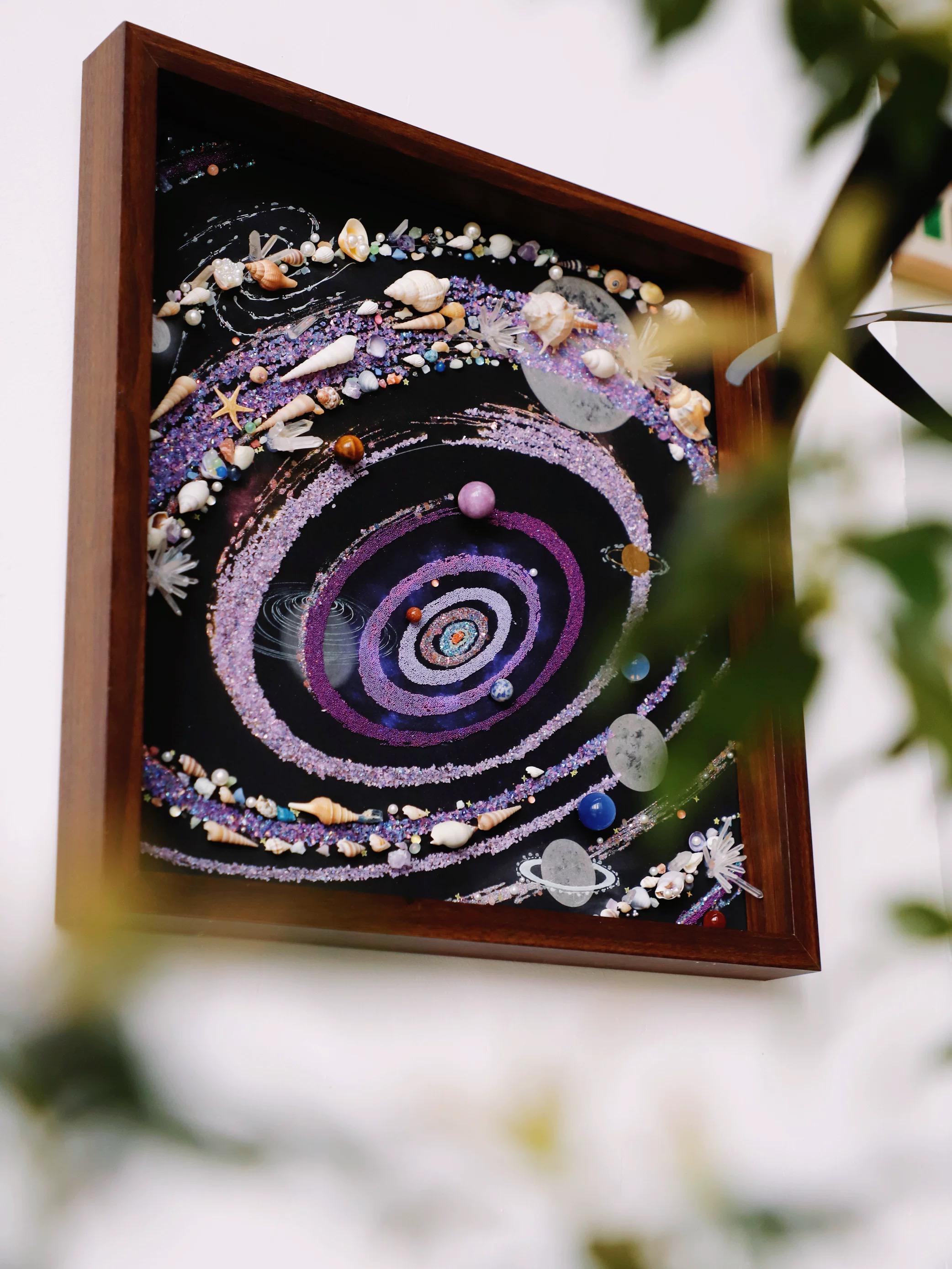 Glow in the Dark Galaxy Art DIY Kit or Finished, Crystal Solar System ...