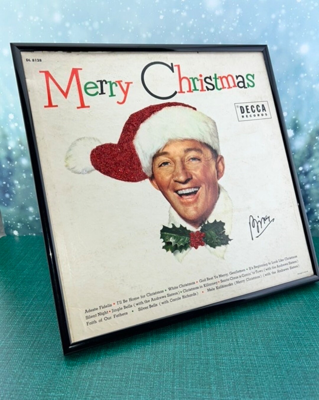 Glittered Album Cover. Original 1942 Bing Crosby in Frame And/or Use ...