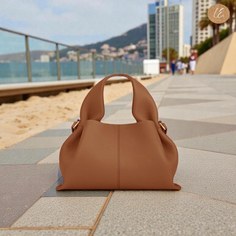Polene Style Cloud Leather Bag, Dumpling Shoulder Handbag, Minimalist ...