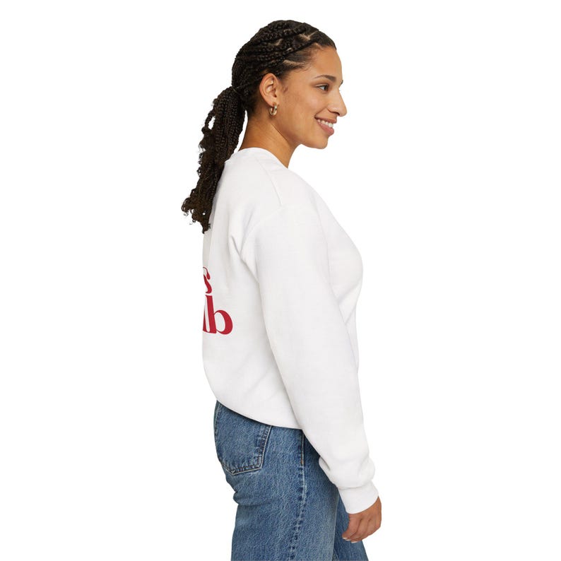 The Girls Club Sweatshirt | Retro Script Crewneck, Heart Sleeve Detail ...