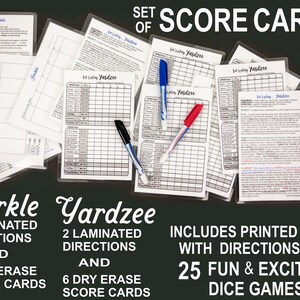 Yardzee Deluxe. Giant Dice, Scorecards, PERSONALIZED Custom Bucket. All ...