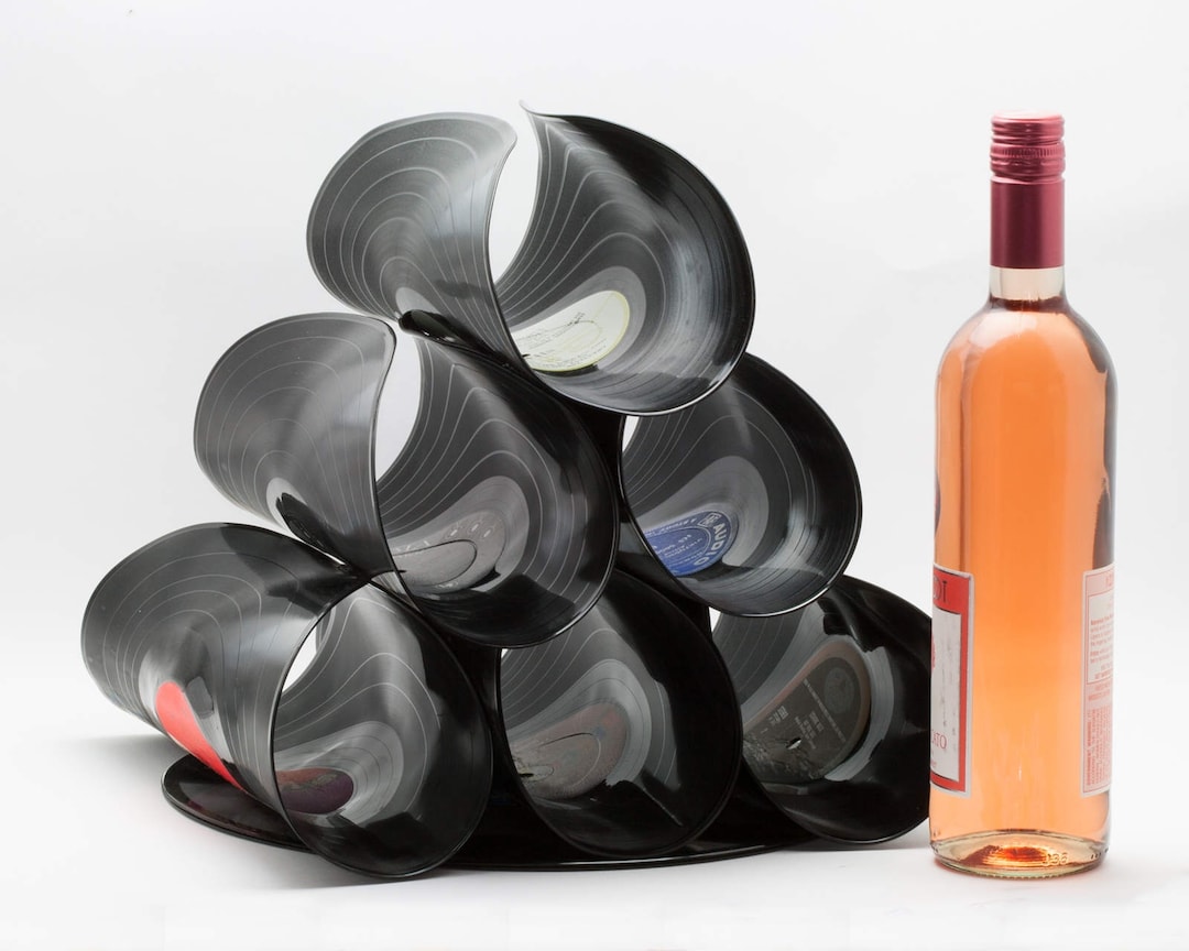 Unique WINE RACK Vinyl Lps Records, Wine & Music Lover Unique Wine Rack ...