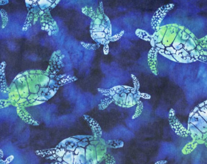 Sea Turtle Minky Fabric - Tie Dye - Bliss Batik Turtles Digital Cuddle ...