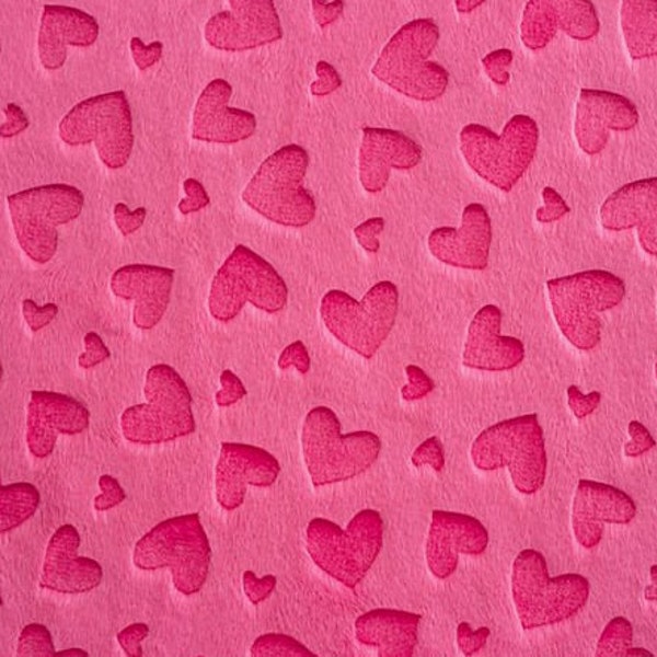 Embossed Heart Minky Fabric - Etsy