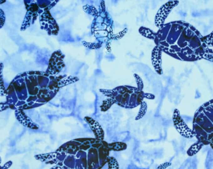 Sea Turtle Minky Fabric - Tie Dye - Bliss Batik Turtles Digital Cuddle ...